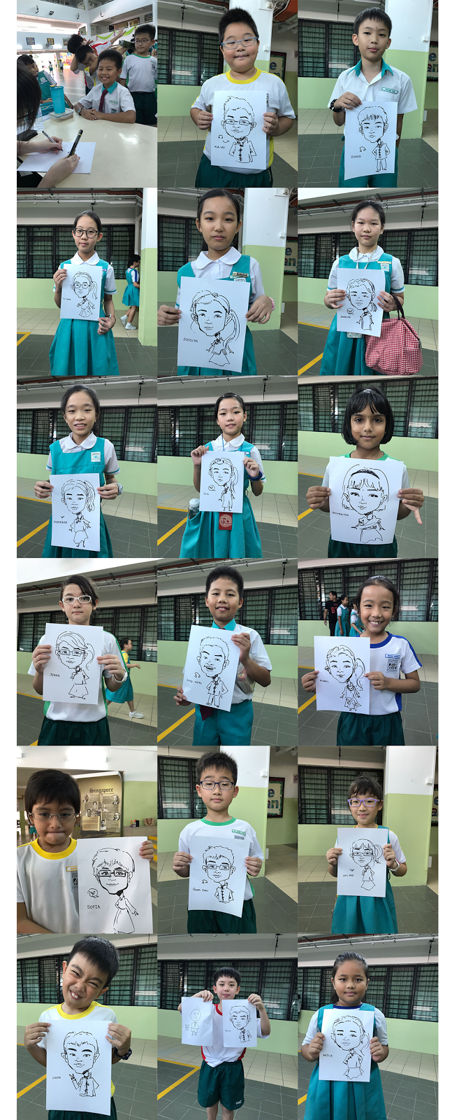 Caricature Cartoon Creations: Zhonghua Primary School's Zhonghua Arts ...