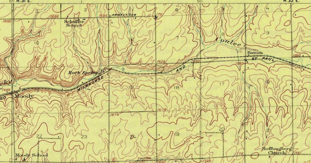 Big Bend Railroad History: 1925 Batum And Moody Topo Map
