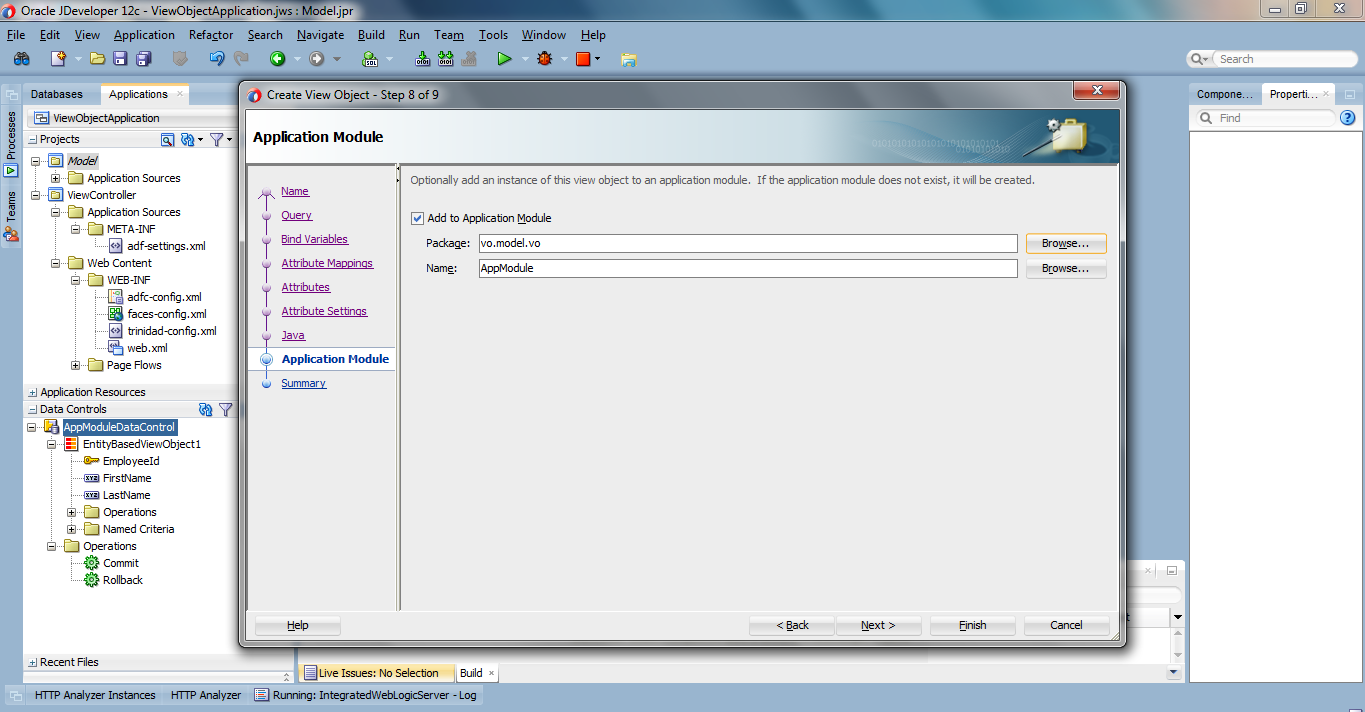 How To Create A Custom Sql Based View Object ~ Oracle Adf 12c