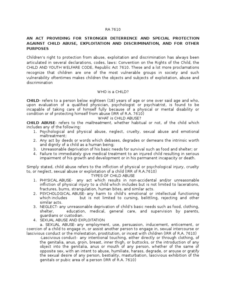 republic act 7610 - philippin news collections
