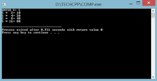 C++ Program to perform Left Shift Operation [DEVCPP/GCC] - TECHCPP