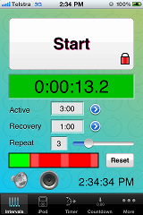 iPhone Interval Timer