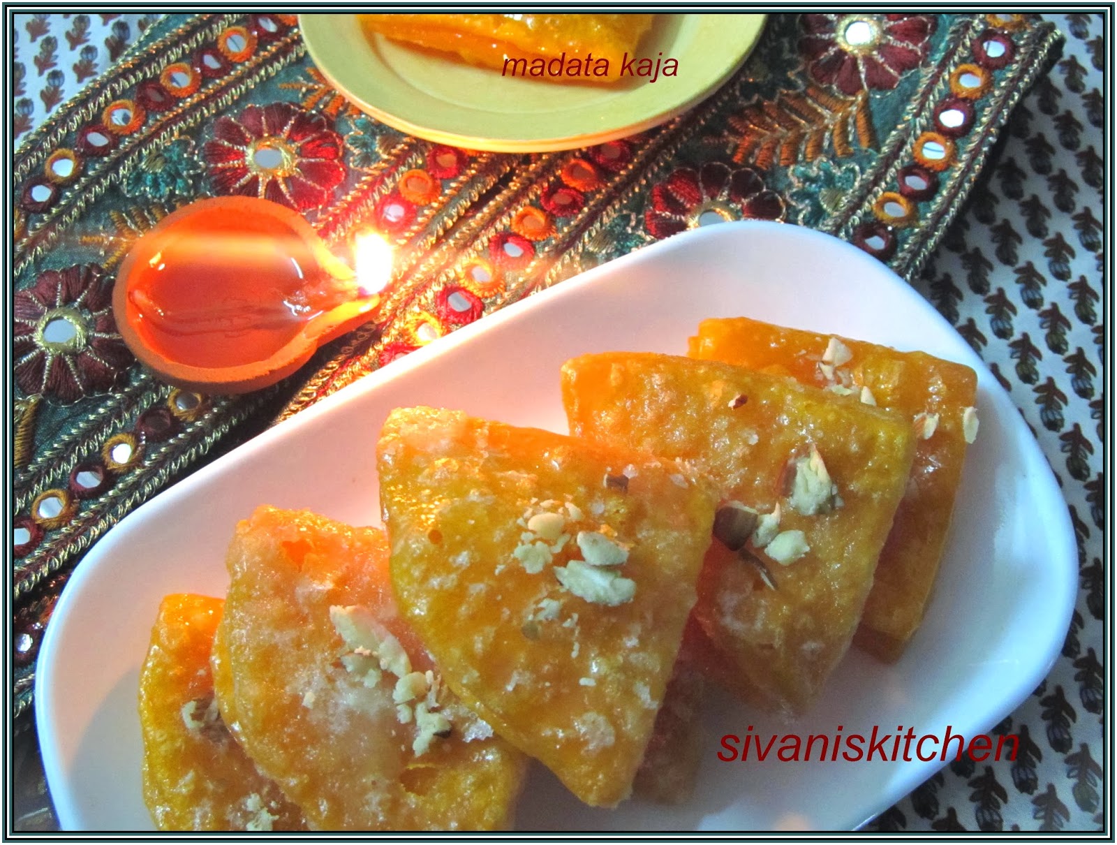 Sivani's Kitchen: Diwali Sweet Triangle Kaja Sweet