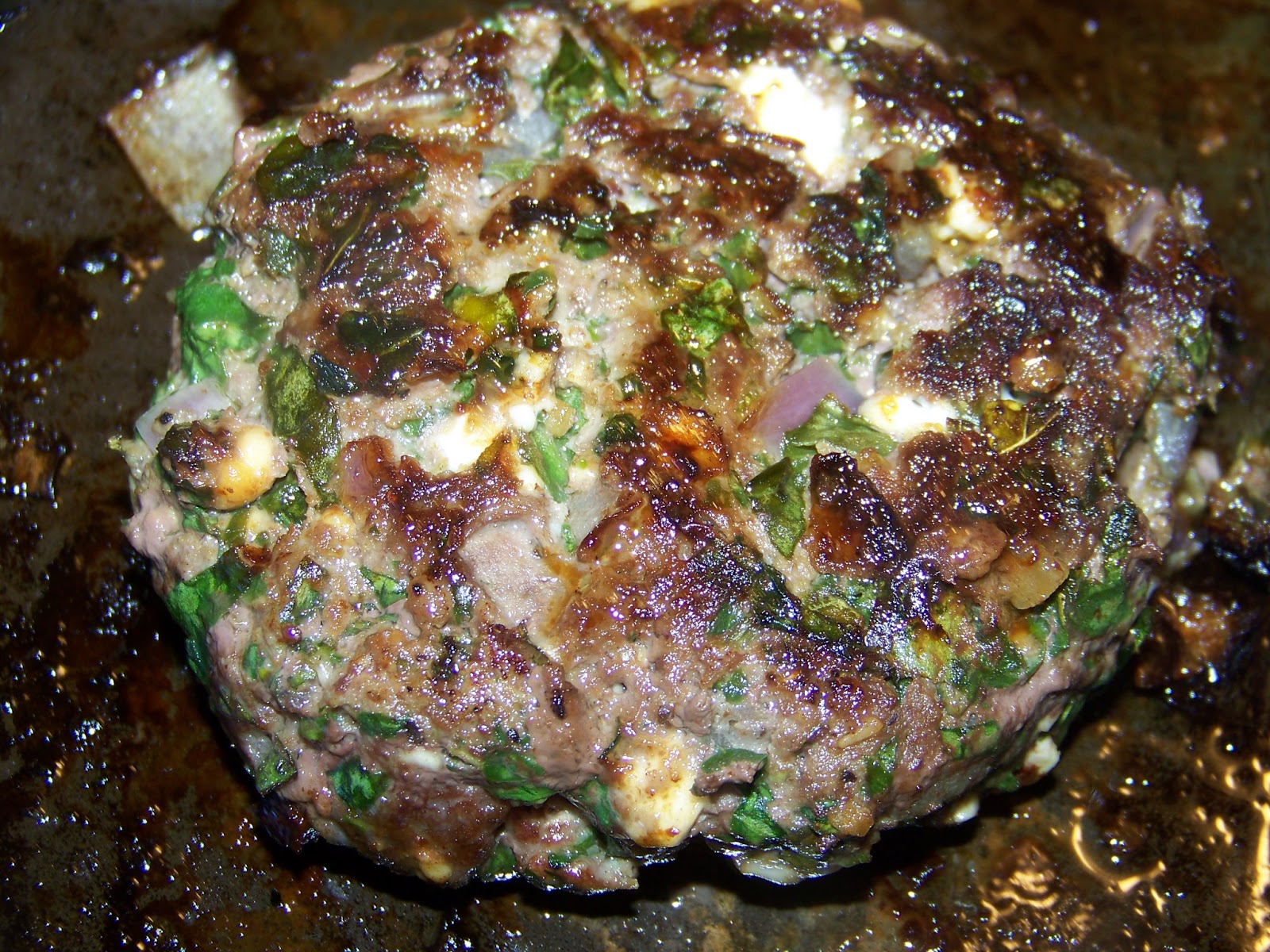 Kitchen Simmer: Greek Style Spinach and Feta Burgers