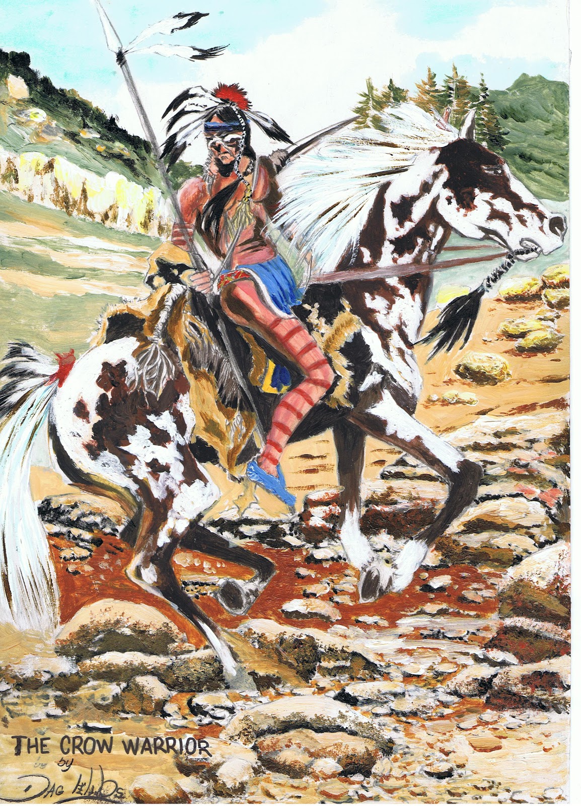 Warriors in art: The Crow Warrior by Dagoberto Viegas Lemos