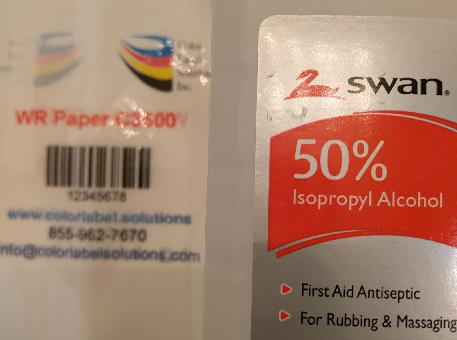 Color Labels On Demand: Resistant Paper