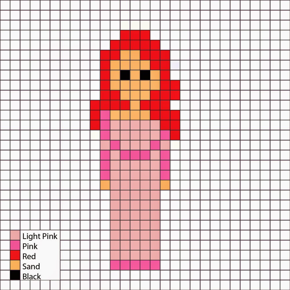 Perler Mania: Disney Princess: Ariel as both Mermaid and Human
