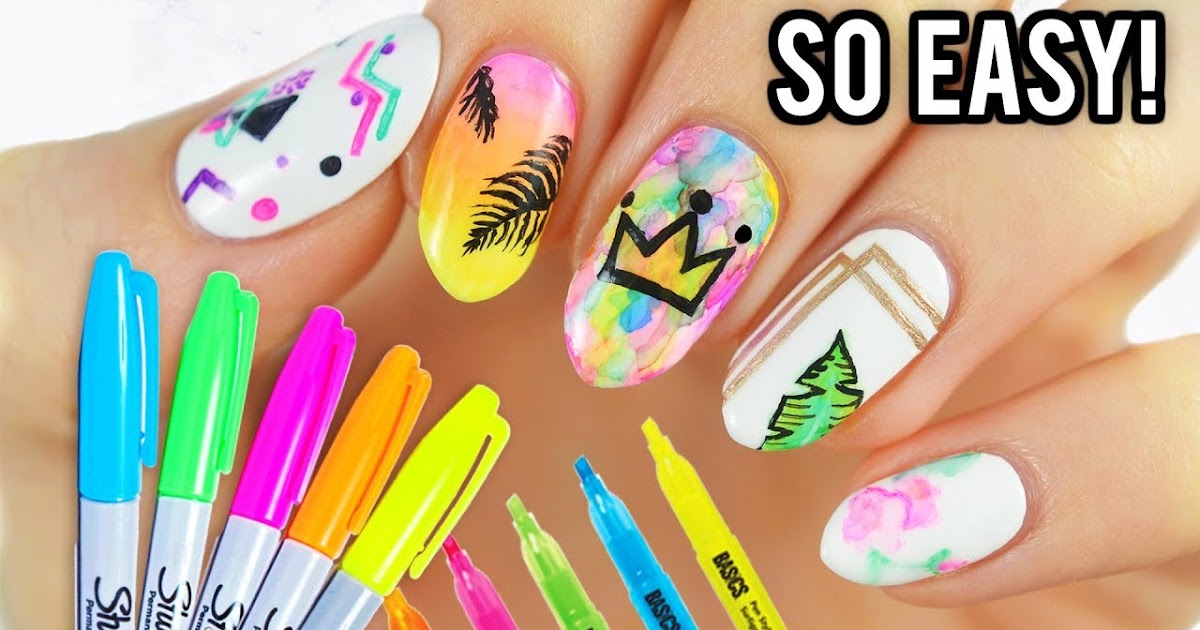 Grab That Sharpie For These Easy Nail Art Designs