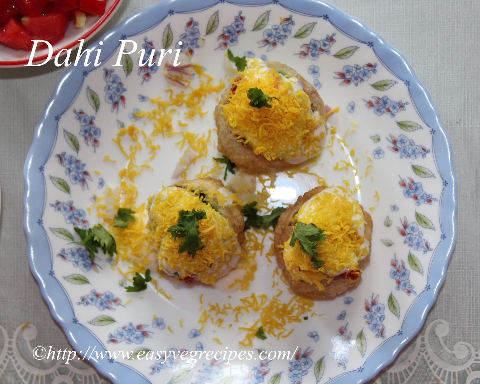 Dahi Puri Recipe -- How to make Dahi Puri -- Dahi Puri at Home - E.A.T. easyvegrecipes