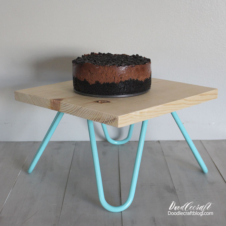 Turquoise Hairpin Leg Cake Stand!