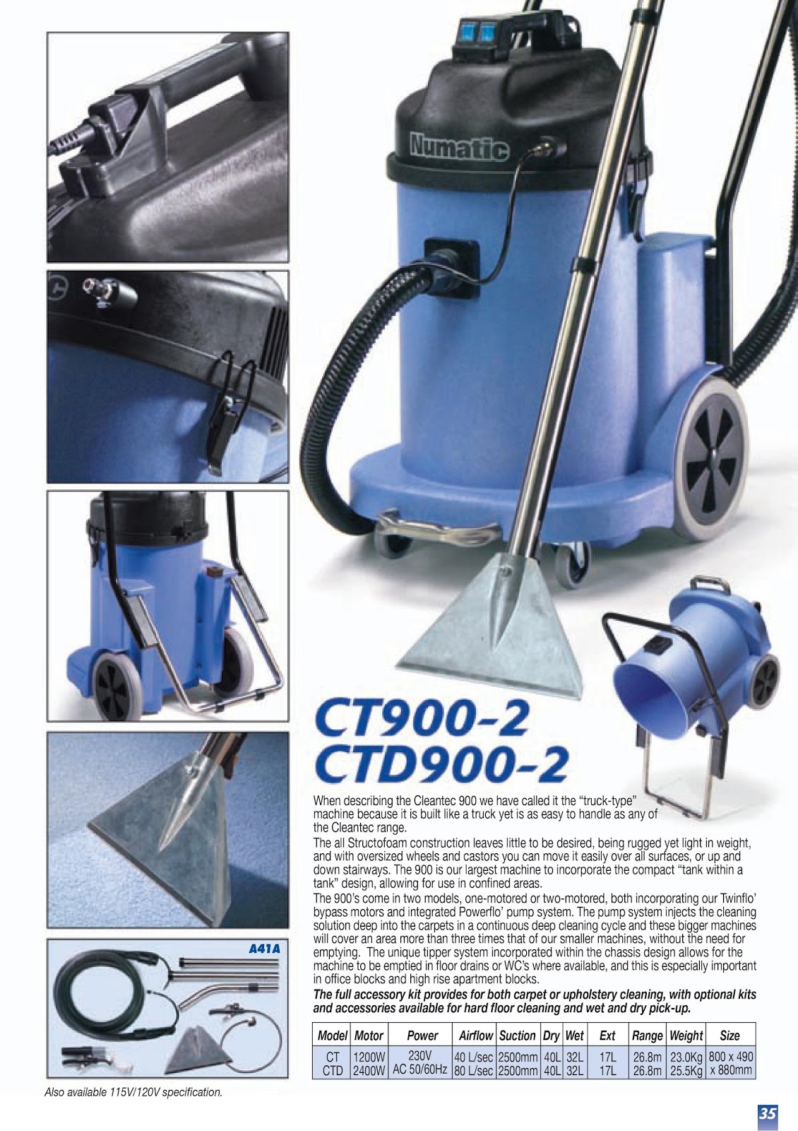 Numatic Cleancare 2007 Product Range