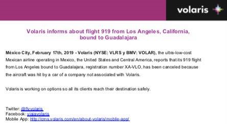 Kathryn's Report: Volaris Airlines, Airbus A320-200, XA-VLO: Incident ...