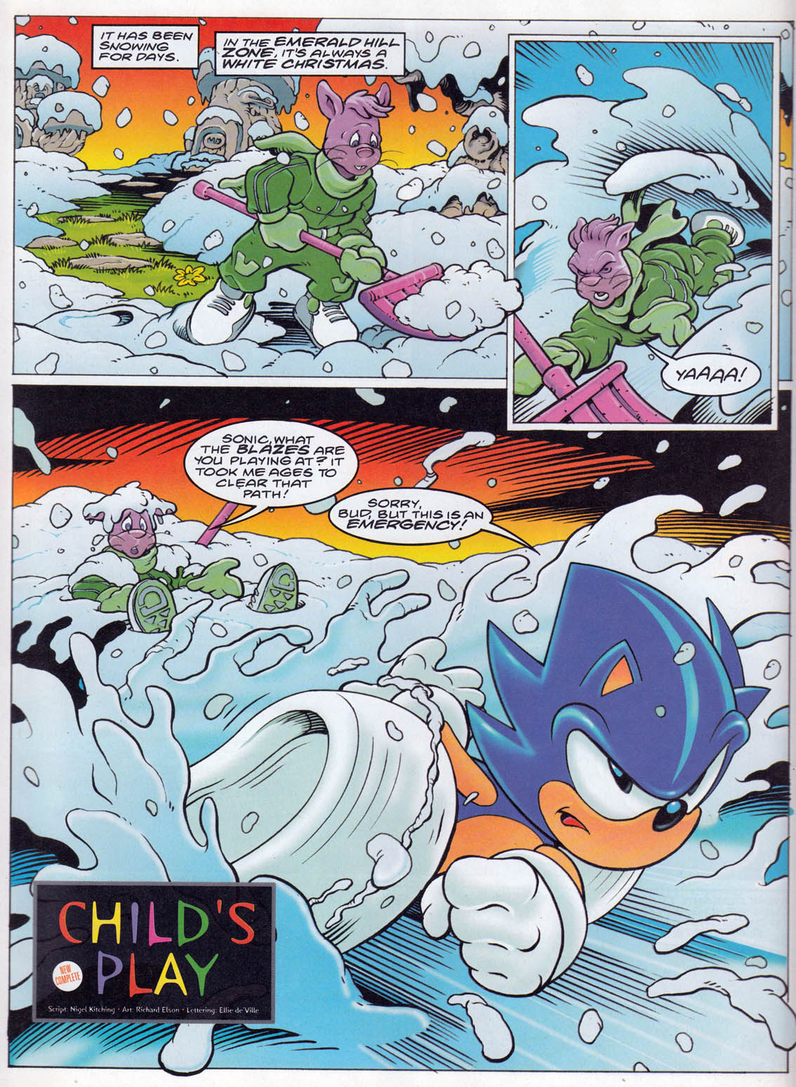 BLIMEY! The Blog of British Comics: The Christmas SONIC THE COMIC (1998)