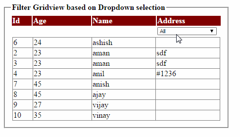 How to filter data based on Dropdownlist selection in asp.net (C# & vb ...