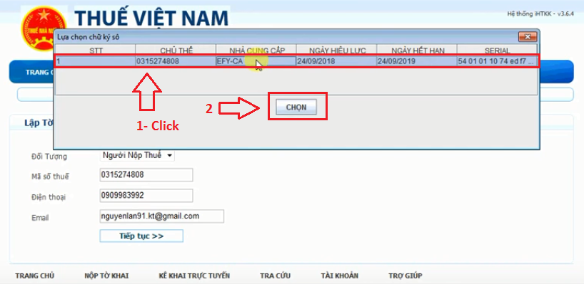 Hướng dẫn sử dụng chữ ký số efy-ca