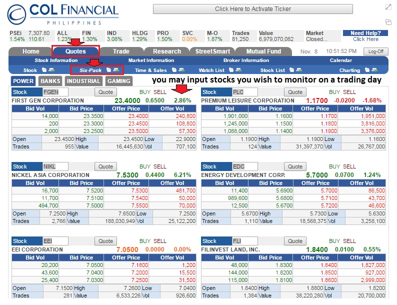 Opening an account in COL Financial