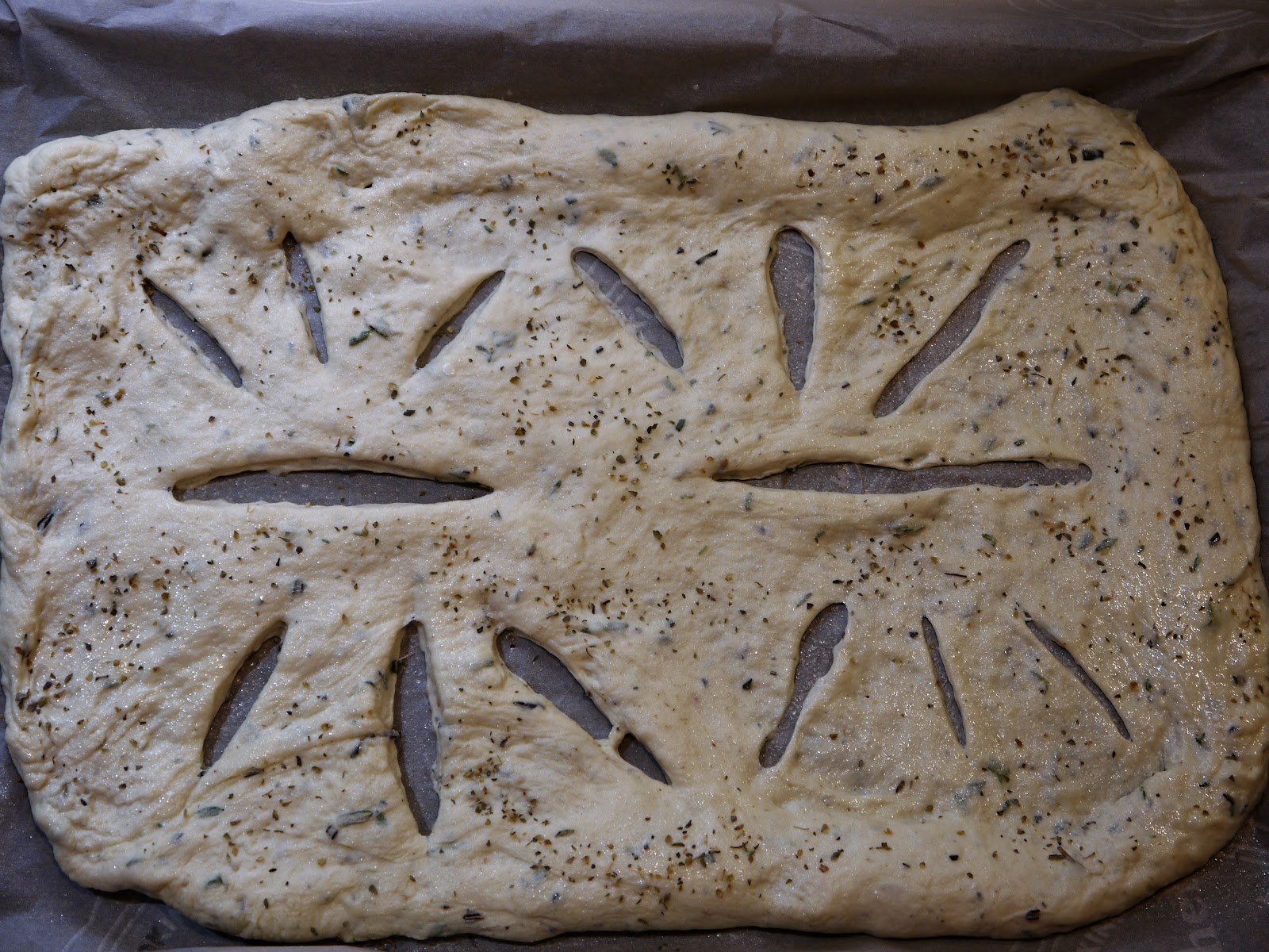 Clockwatching Tart: Fougasse - Herbed Bread