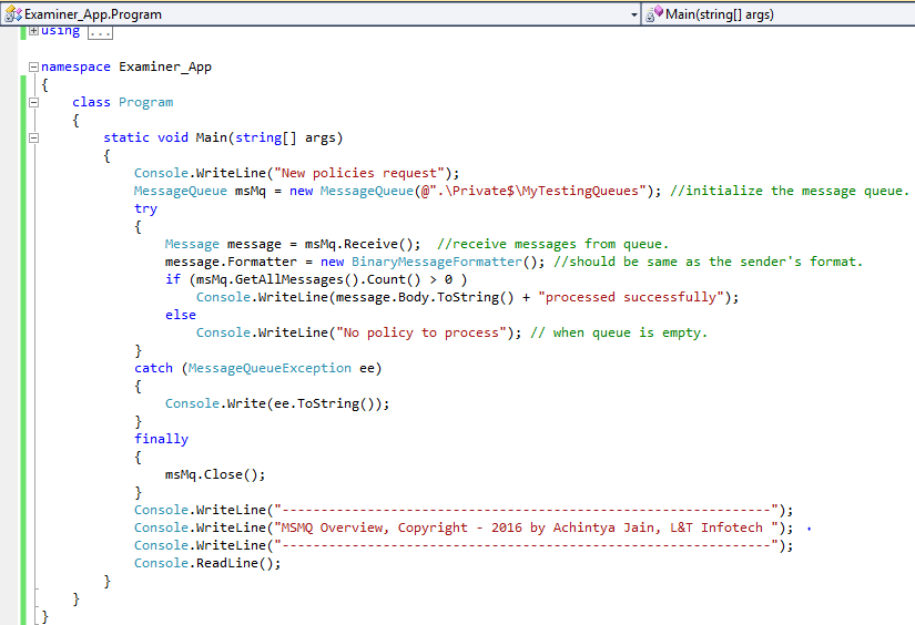 Real Time Examples: MSMQ - Microsoft Message Queuing
