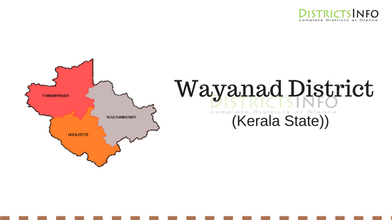 Wayanad District With Talukas in Kerala State
