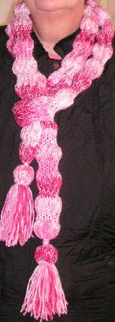 Knitting Galore: 'Pink Bubbles' Scarf