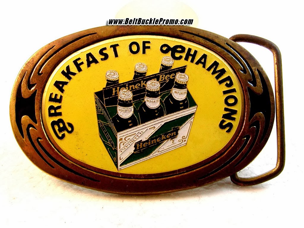 Custom Belt Buckle Promo: Heineken Beer Custom Belt Buckle