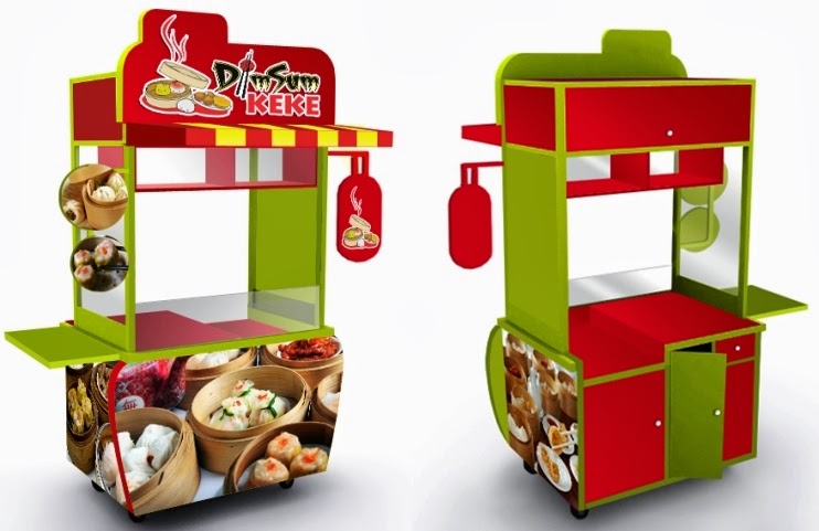 Gerobak Dimsum Keke Rp 5.000.000 | Gerobak Unik Bandung