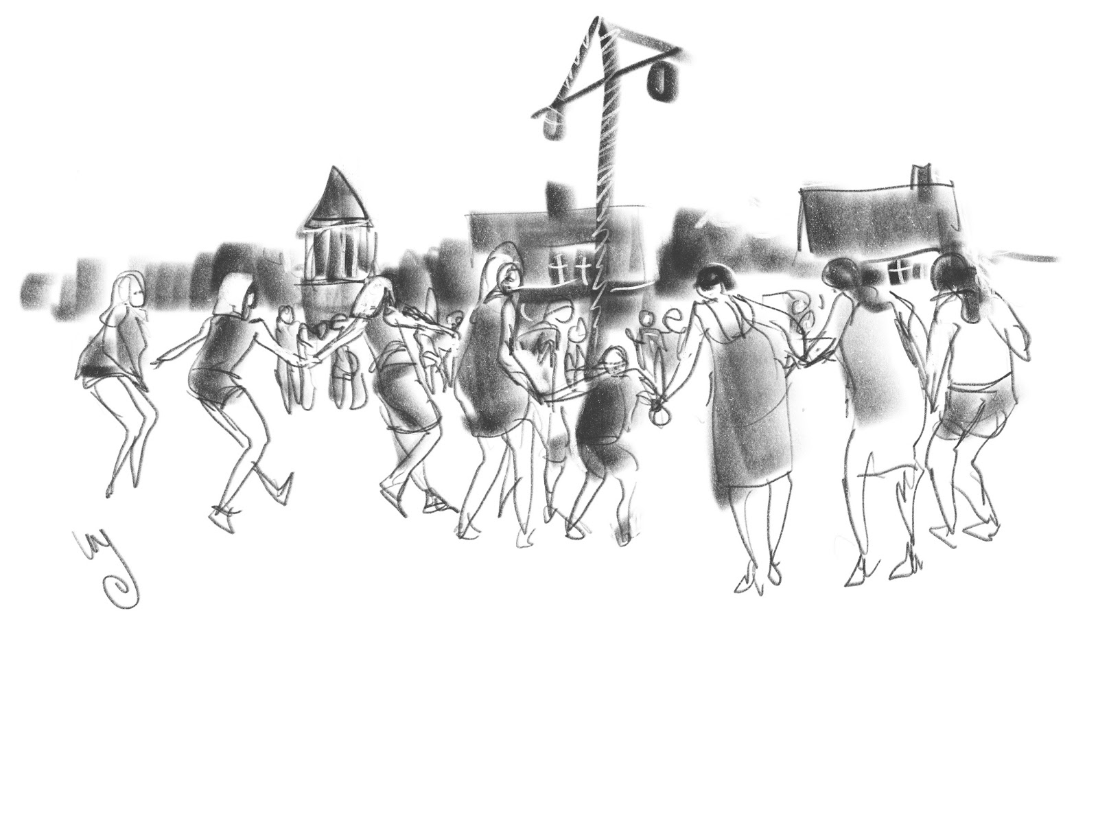 Gesture Drawings: Midsummer gestures