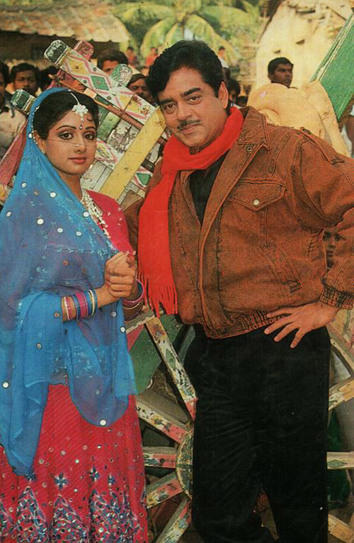 Sridevi: Sridevi with Shatrughan Sinha in Sherni (1988): Bollywood icon ...