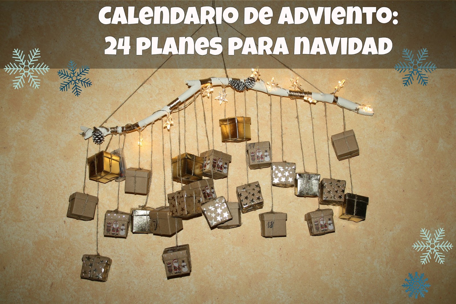 Diy: calendario de Adviento con 24 planes para Navidad