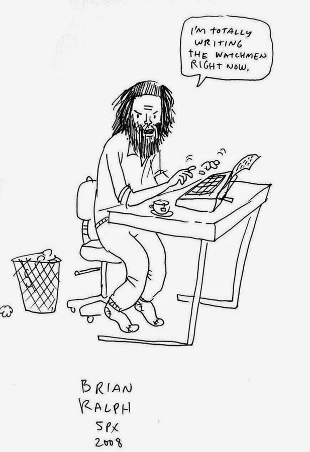 * ALAN MOORE WORLD *: Alan Moore portrait by Brian Ralph