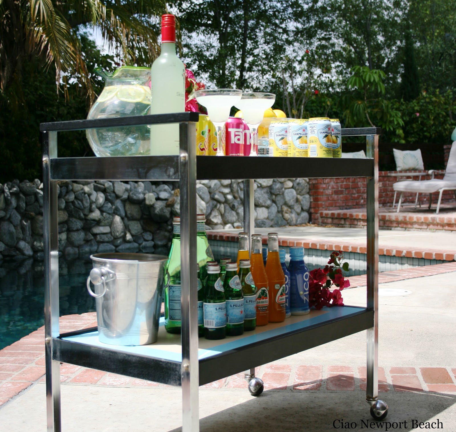 ciao! newport beach: my pool side beverage cart