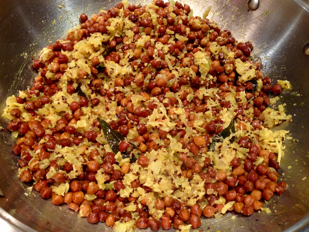 Chana Bhaji - Goan Foogath style