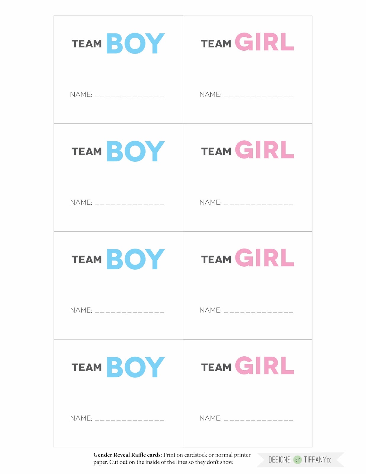 Gender Reveal Party Idea + a free printable - Designs by TiffanyCo