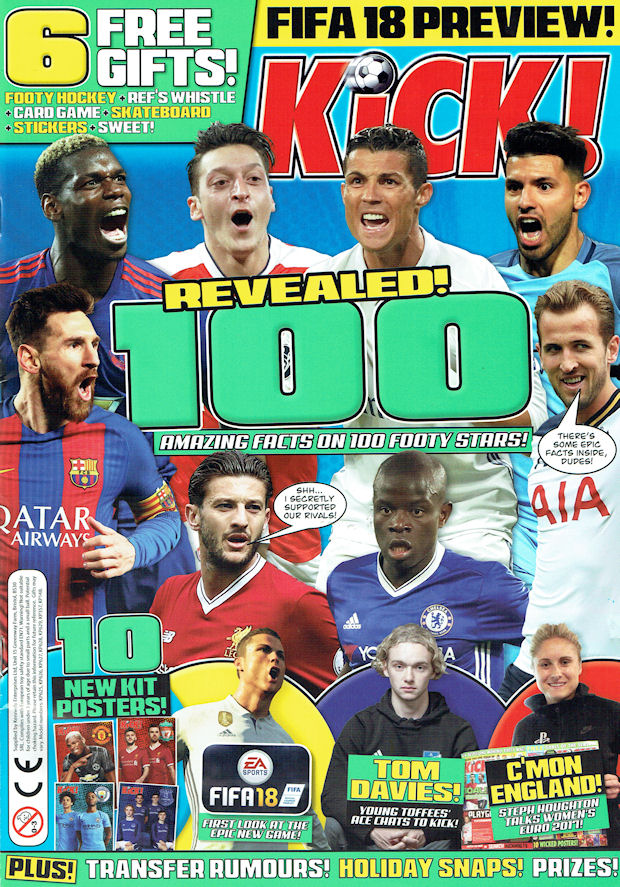 Football Cartophilic Info Exchange: Kick! magazine - Sticker Sheet ...