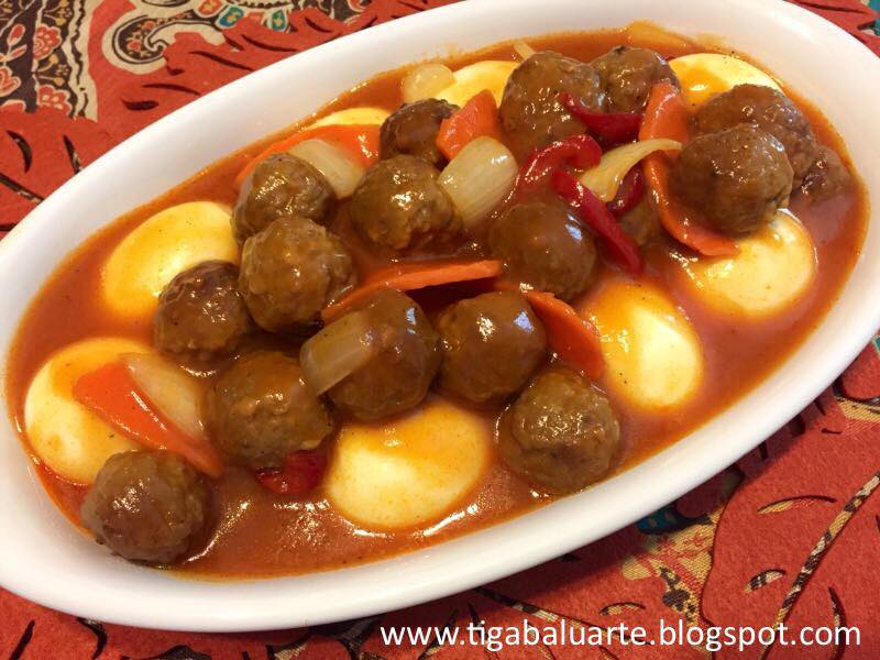 SWEET AND SOUR MEATBALLS AND EGGS RECIPE