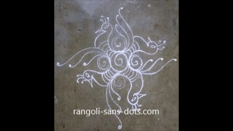 Saturday kolam for Puja and entrance rangoli