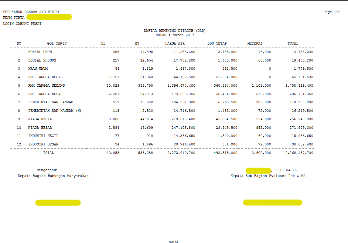 Aplikasi Billing Air PDAM (Tagihan Rek Air PDAM)