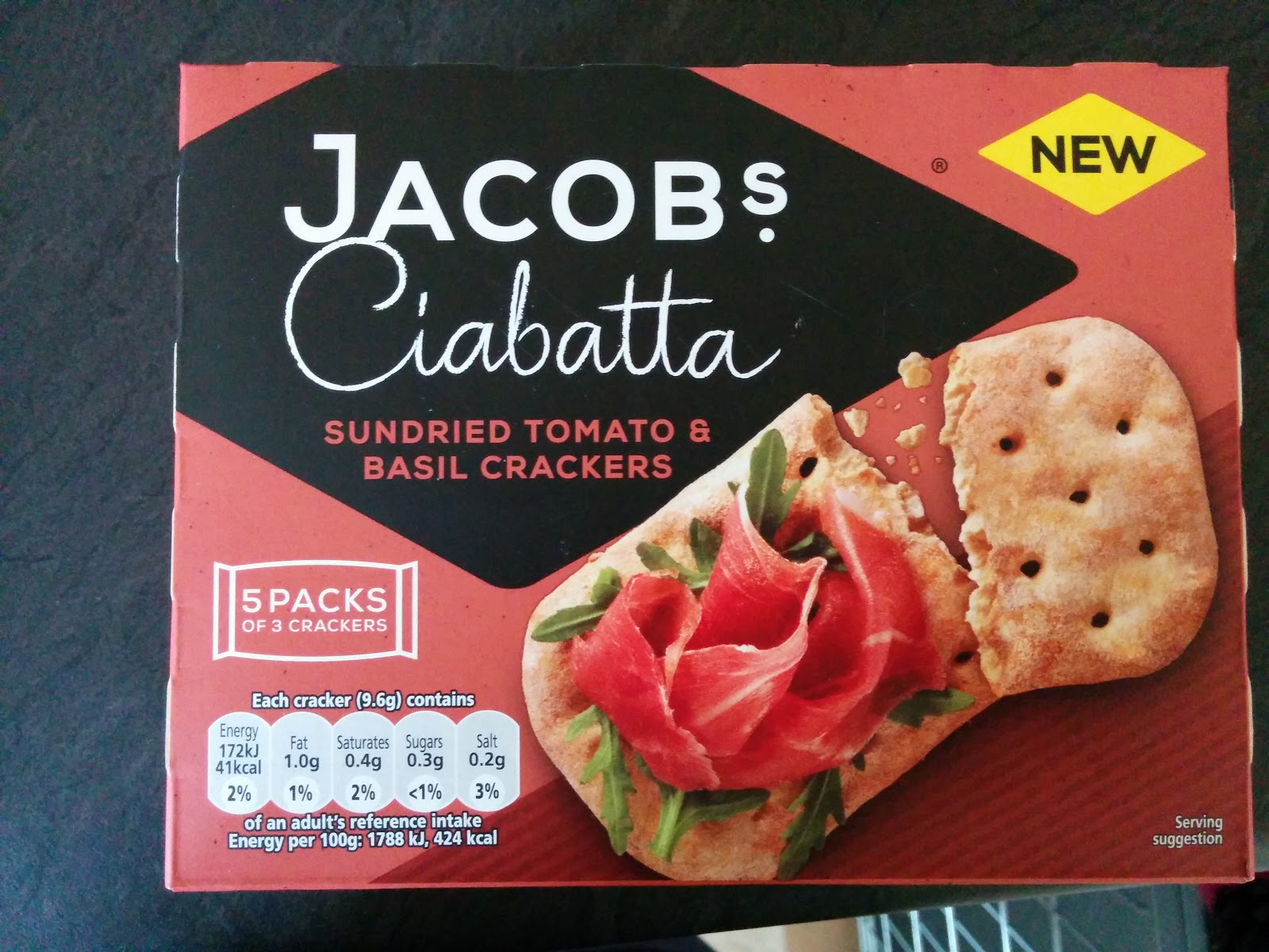 The Excited Eater: Jacobs Ciabatta Sundried Tomato and Basil Crackers