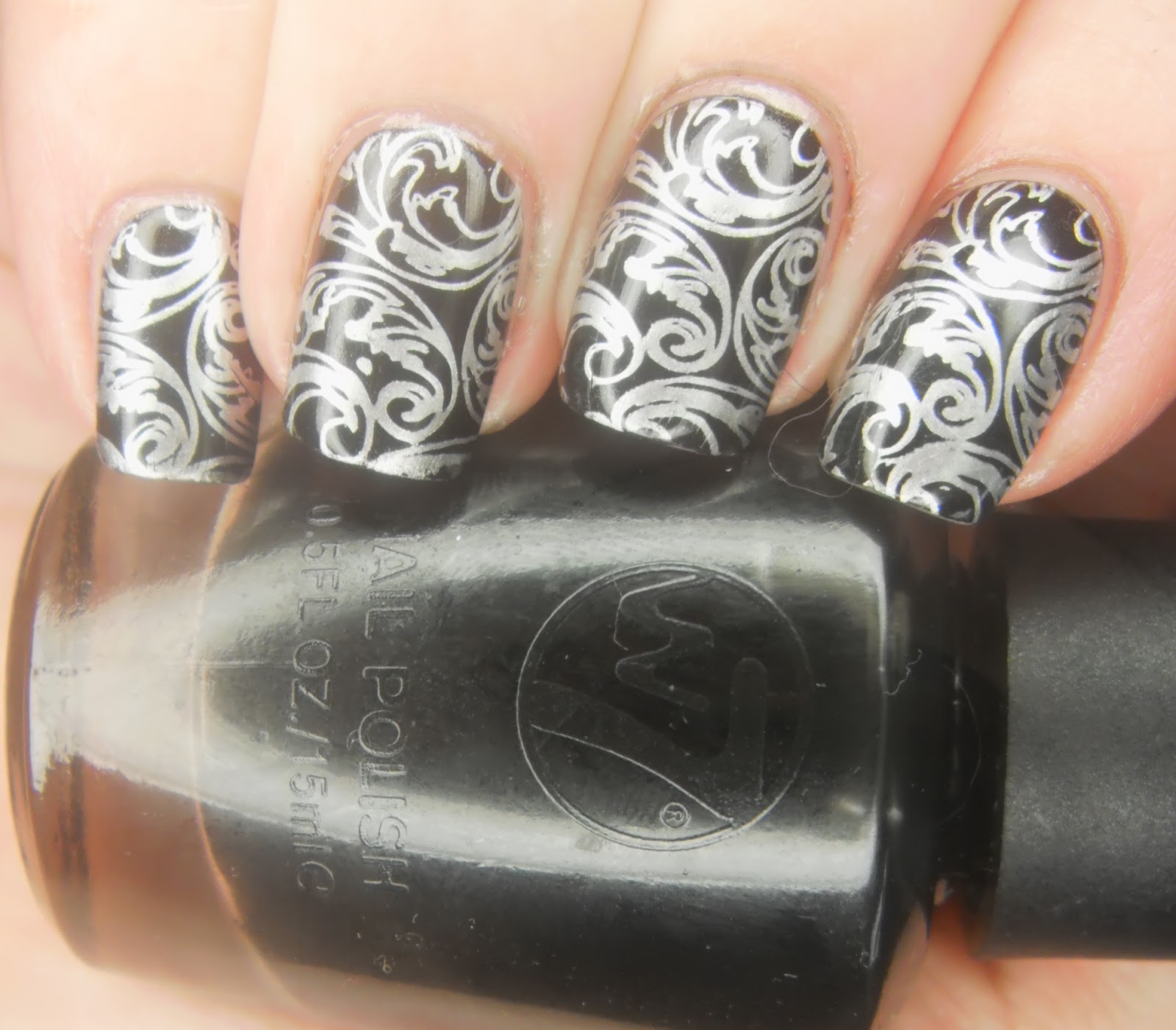SpecialGirl Nails: Silver Scroll Style Stamping