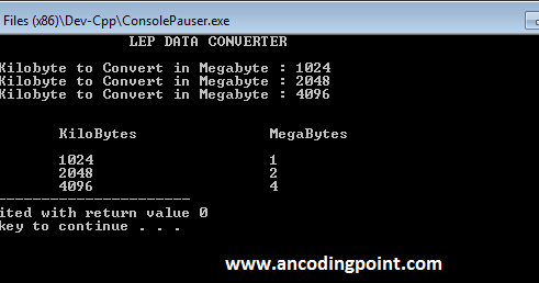 Kilobytes to Megabytes Conversion in C++ - PProgramming
