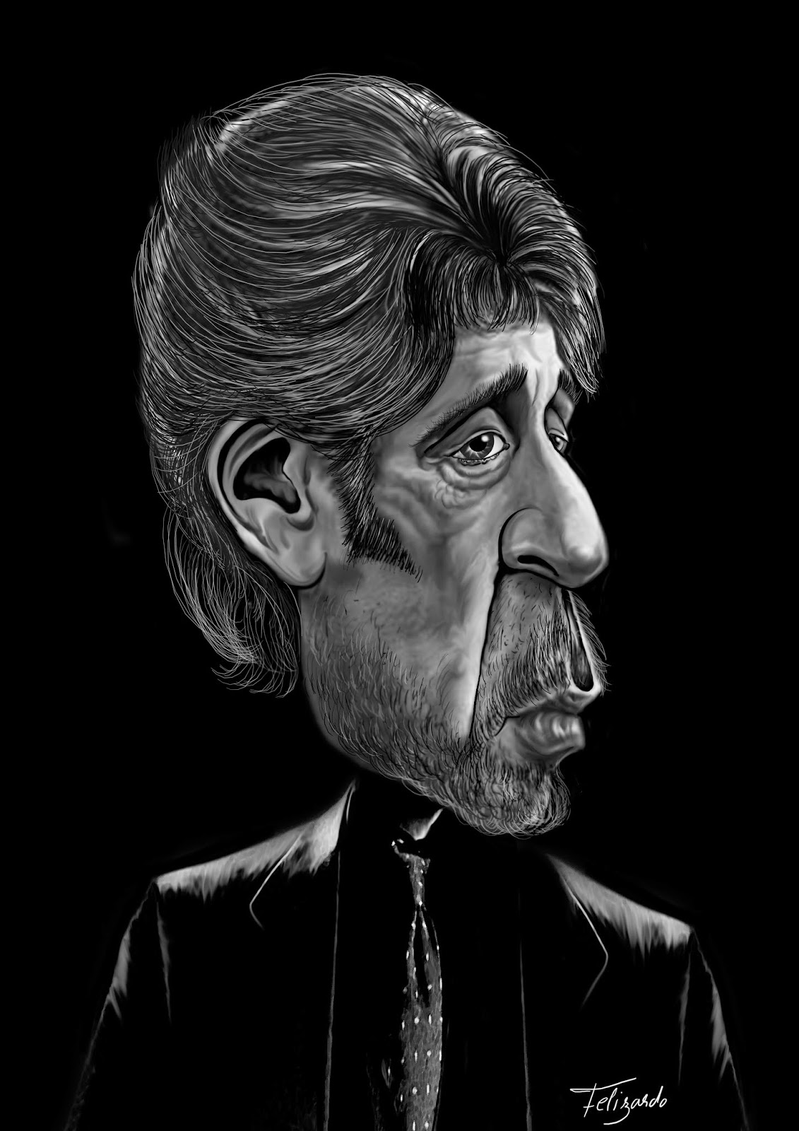 Felizardo Cartoon: caricaturas de Al Pacino e Nicolas Caje