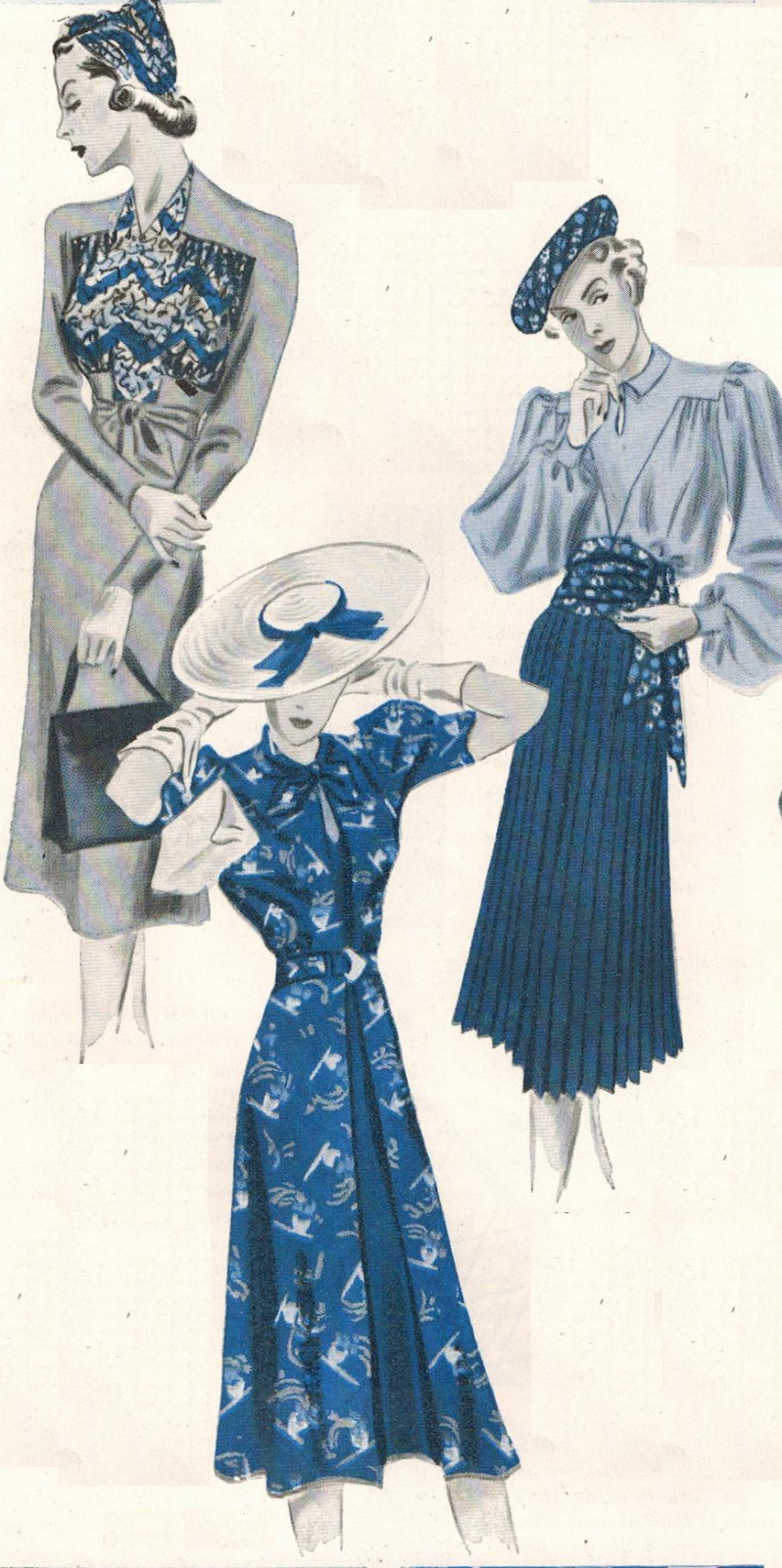 The Midvale Cottage Post: Summer 1938 - Three Flattering Frocks
