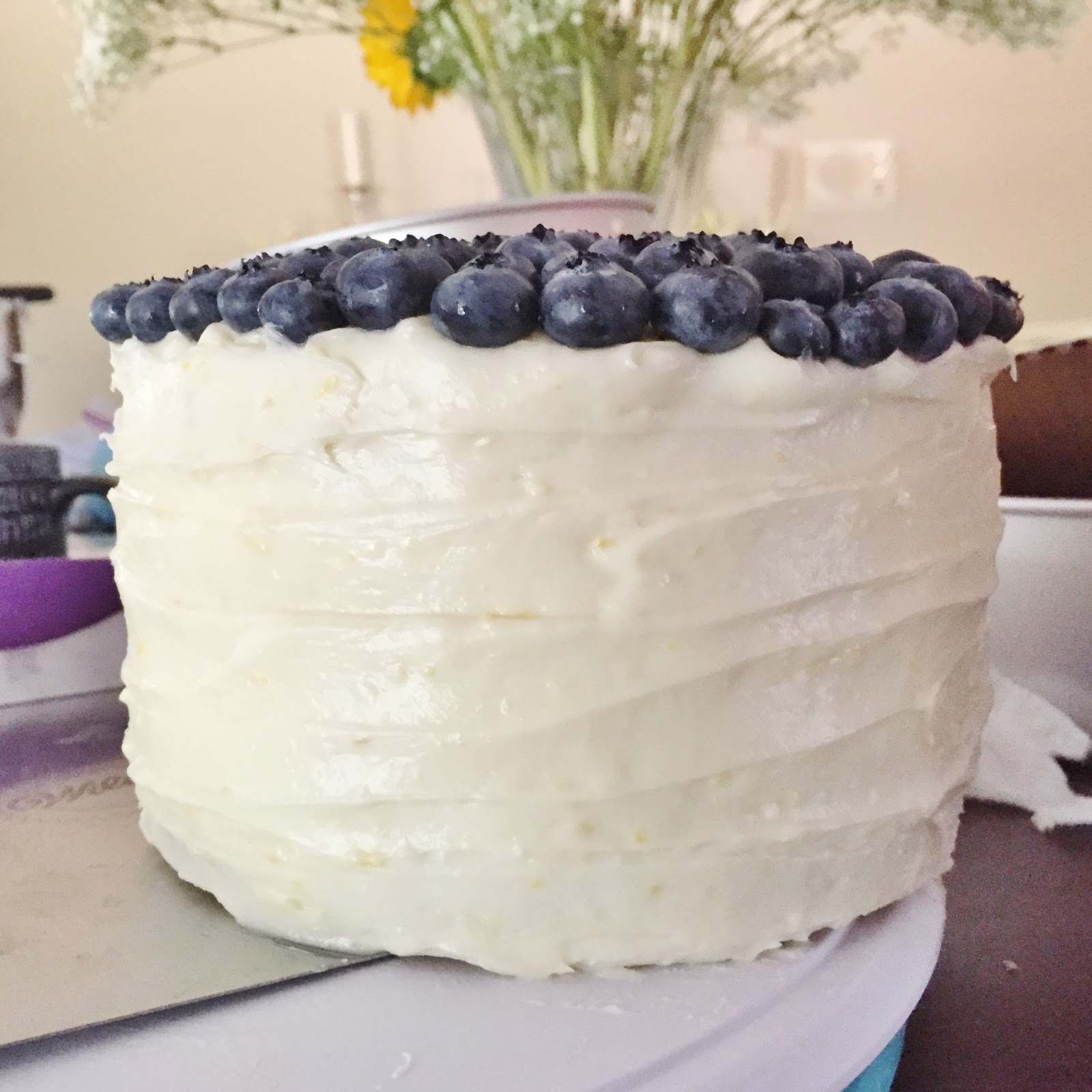 Whisking Through Life: Lemon Blueberry Cake with Lemon Cream Cheese ...