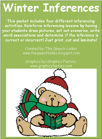 The Speech Ladies: Winter Inferences