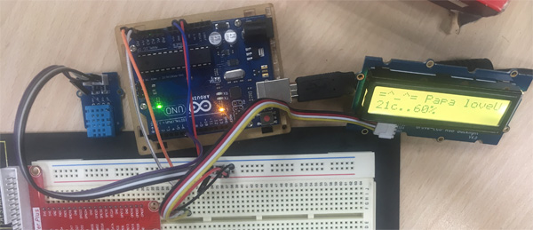 necessaryEvil from nowOn: Arduino, DHT11 (Temperature, Humidity) & LCD ...