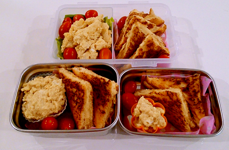#Bento 106 - Breakfast set - Grilled cheese sandwiches with curry ...