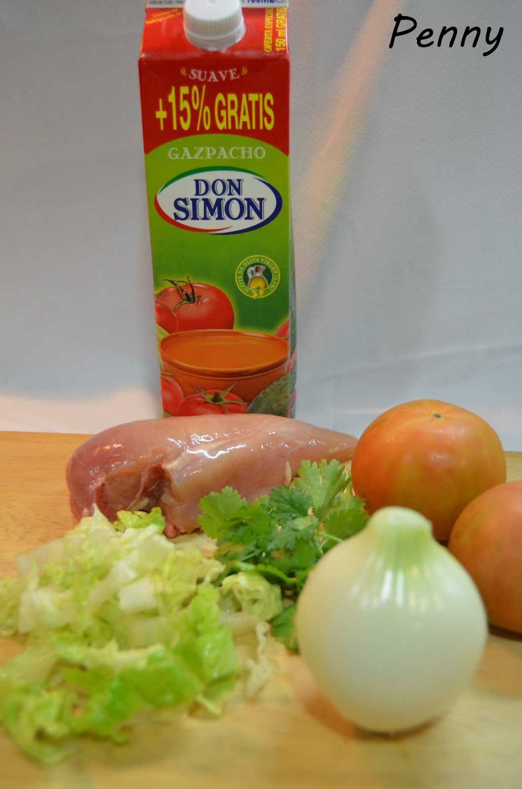 El Rincón de la Mariposa: Durum de Pollo con Gazpacho Don Simón