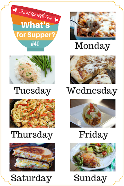 Crock Pot Chicken Tacos at What's for Supper Sunday #40 | Served Up ...