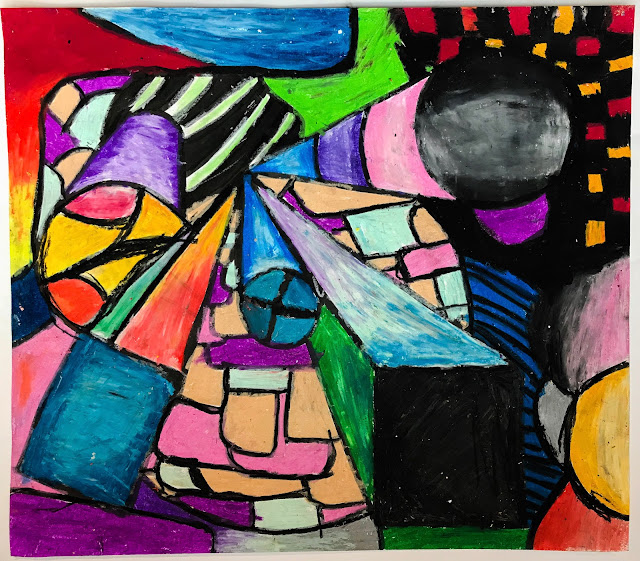 Paintbrush Rocket: 5th Grade - One Point Perspective Abstracts inspired ...