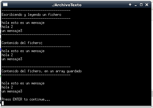 Gambas Mis Programas y el Softwarelibre: C++: Ejemplo de guardar texto en un archivo y leerlo.